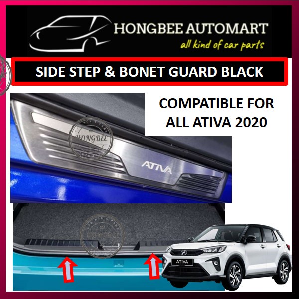 ATIVA DOOR SILL PLATE / SIDE STEP AND BONET GUARD COVER STAINLESS STEEL ...