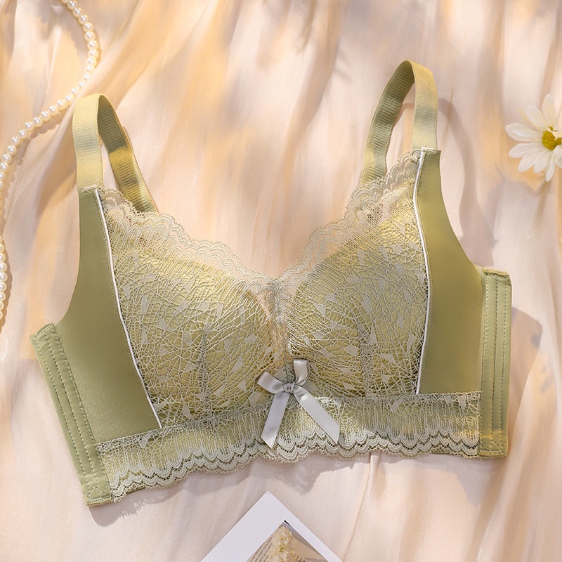 Small breast push up bra without wire lace push-up adjustable bra ...