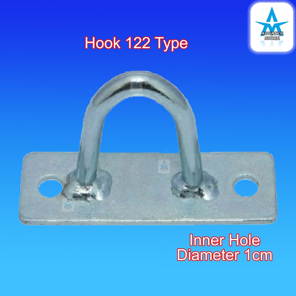 UNIVERSAL HOOK 122 or 123 CEILING FAN HOOK METAL KIPAS SILING GANTUNG ...