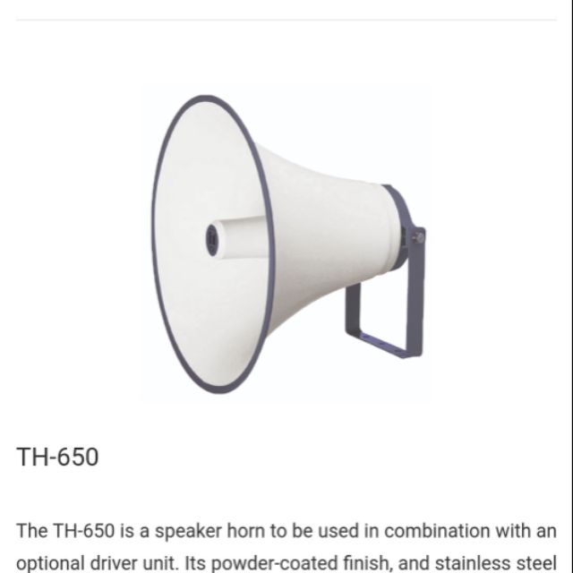 TOA TH-652H 20" Horn Speaker( Without Driver) | Shopee Malaysia