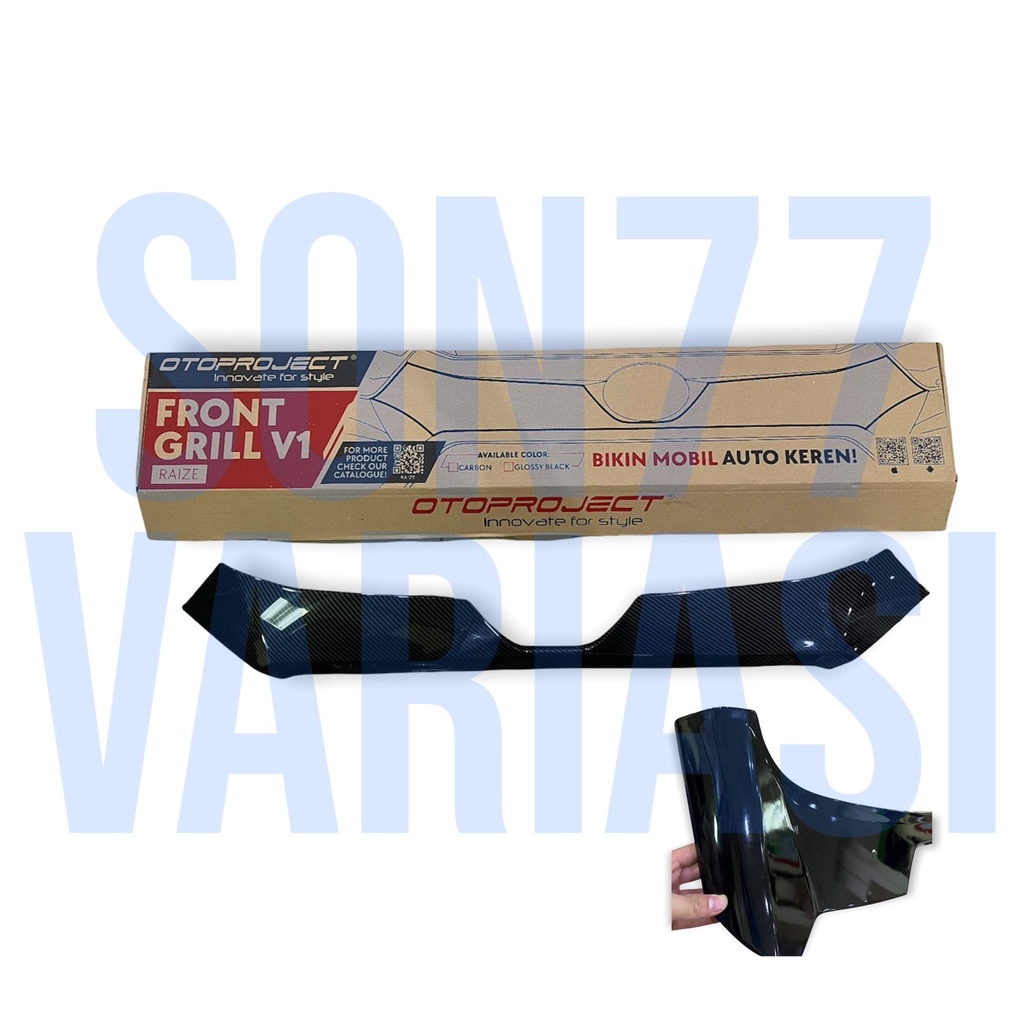 HITAM Front grill Raize V1 Black carbon 2021 | Shopee Malaysia