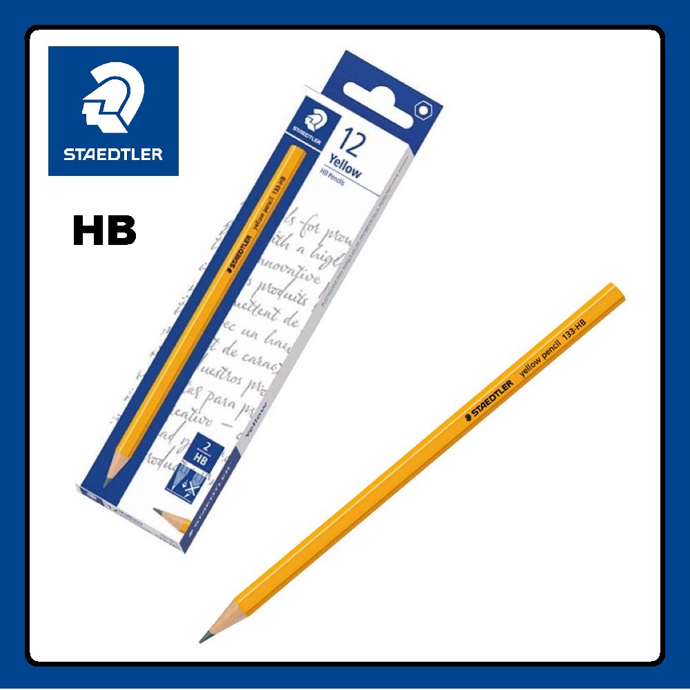 Staedtler Yellow Pencil HB 12's - 133-HB | Shopee Malaysia