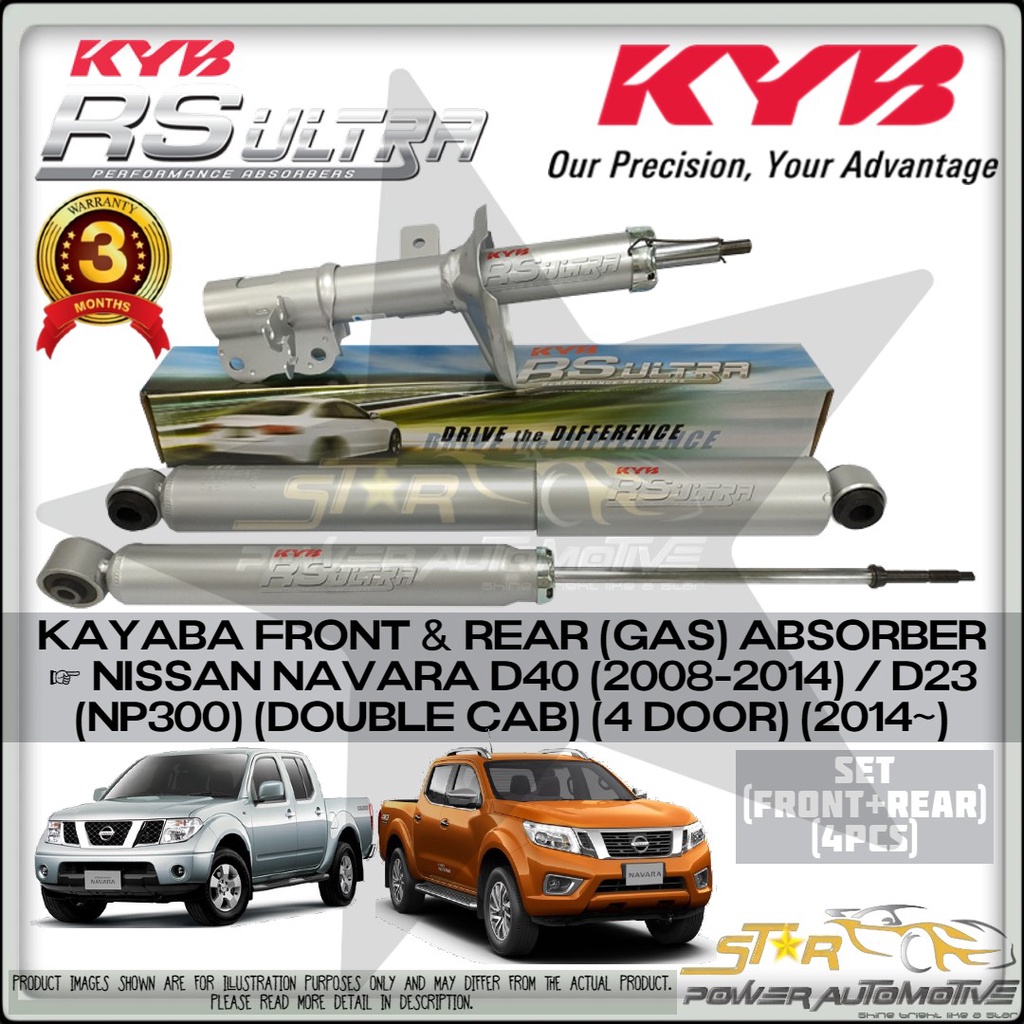 KAYABA KYB RS ULTRA Heavy Duty High Performance Nissan Navara D40 / D23 ...