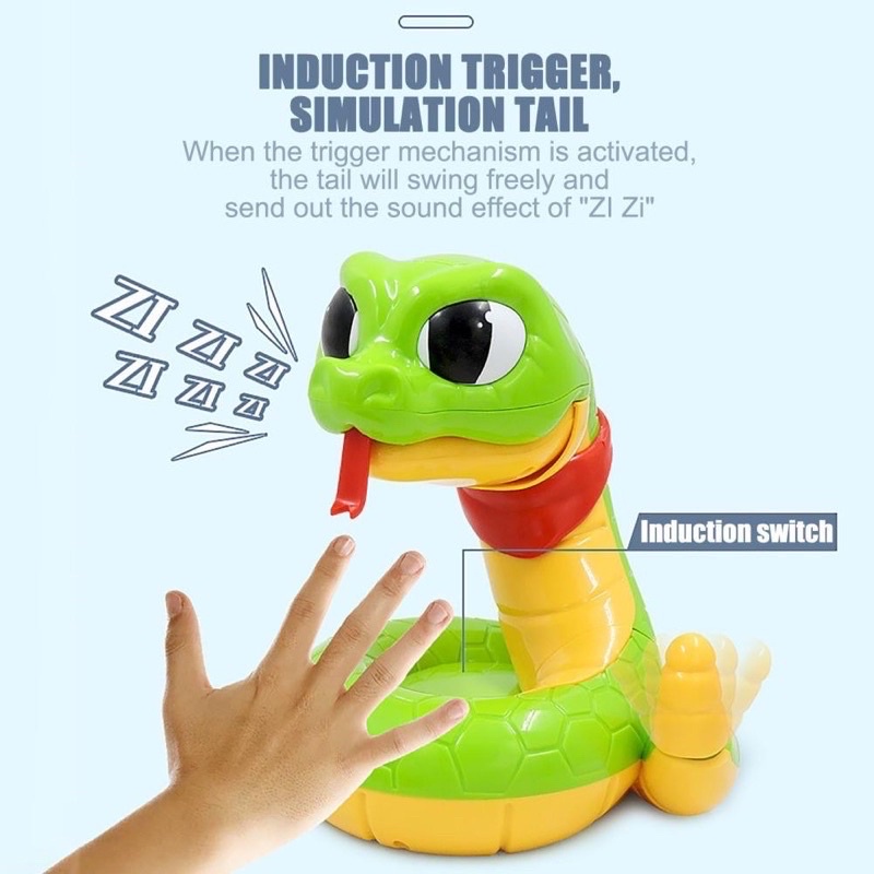 Prank Snake Mike Electric Tricky and Scary Rattlesnake Toys Tricky ...