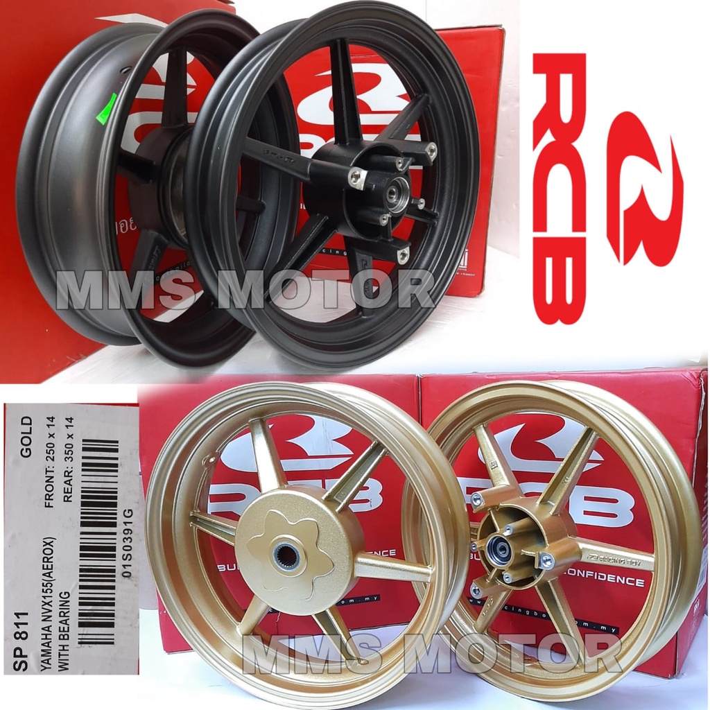 RACING BOY RB Sport Rim SP811 NVX155 (Aerox) 250/350X14 Matt Grey ...