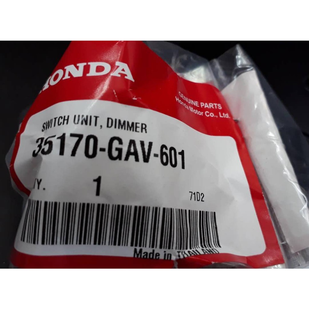 HONDA WAVE 125 / WAVE 100R HI LOW LIGHT SWITCH BUTTON 100% ORIGINAL ...