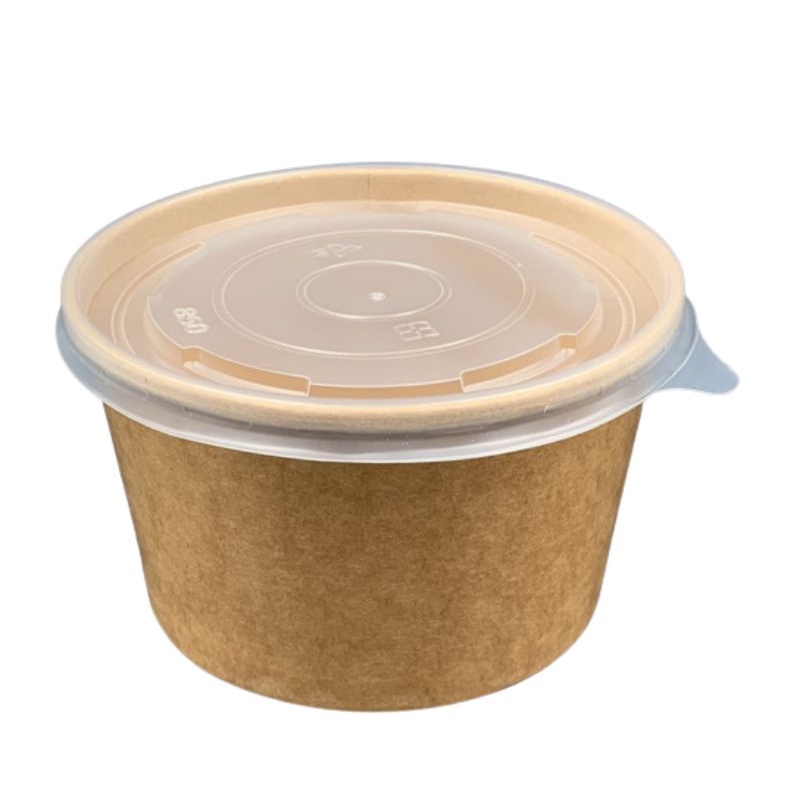 50pcs disposable paper bowl 850ml (brown) | Shopee Malaysia