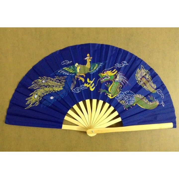 Chinese Kung Fu Tai Chi Wu Shu Nylon Bamboo Weapon Wood Hand Fan ...