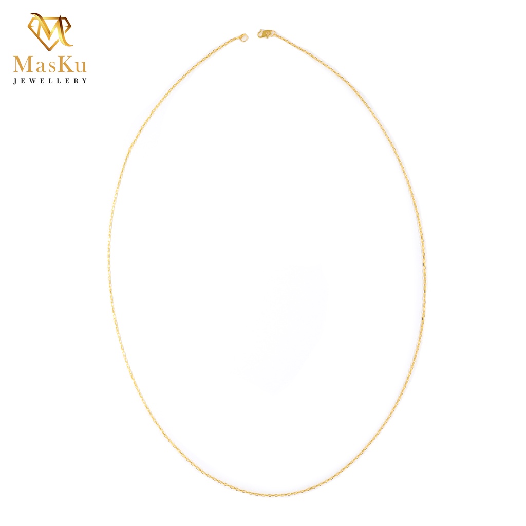 MasKu Jewellery 22K / 916 Rantai Leher Sauh Licin MKJN180236 | Shopee ...