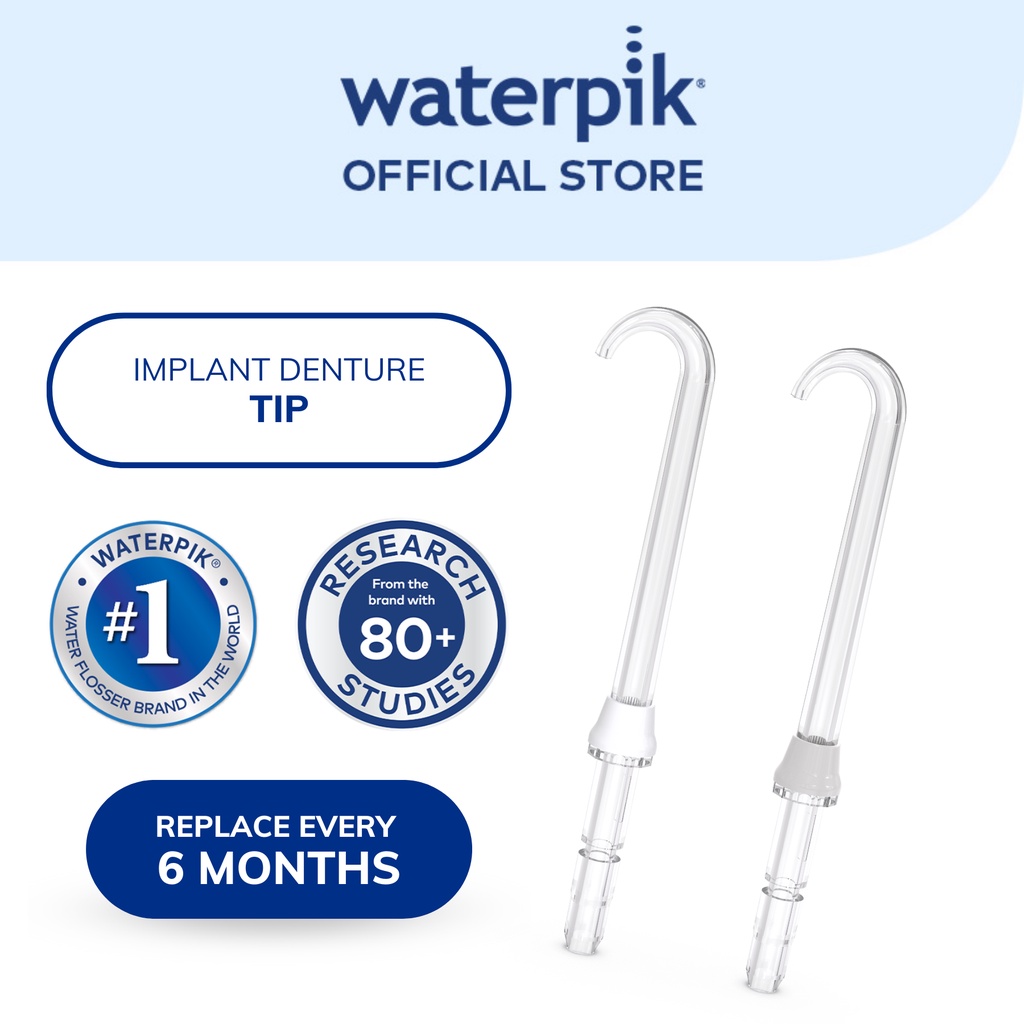 Waterpik Implant Denture Tip DT-100E Water Flosser Replacement Tips ...