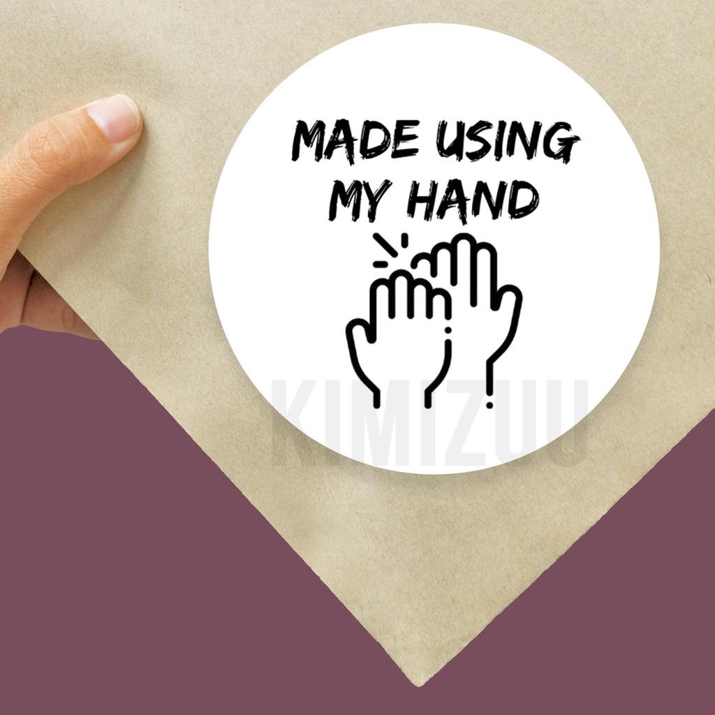 handmade sticker. sticker kotak doorgift. kotak packaging sticker ...