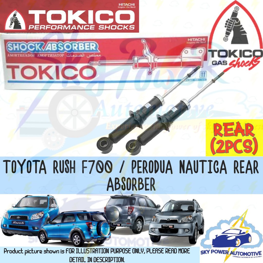 TOYOTA RUSH F700 / PERODUA NAUTICA TOKICO (TKC) SHOCK ABSORBER (REAR ...