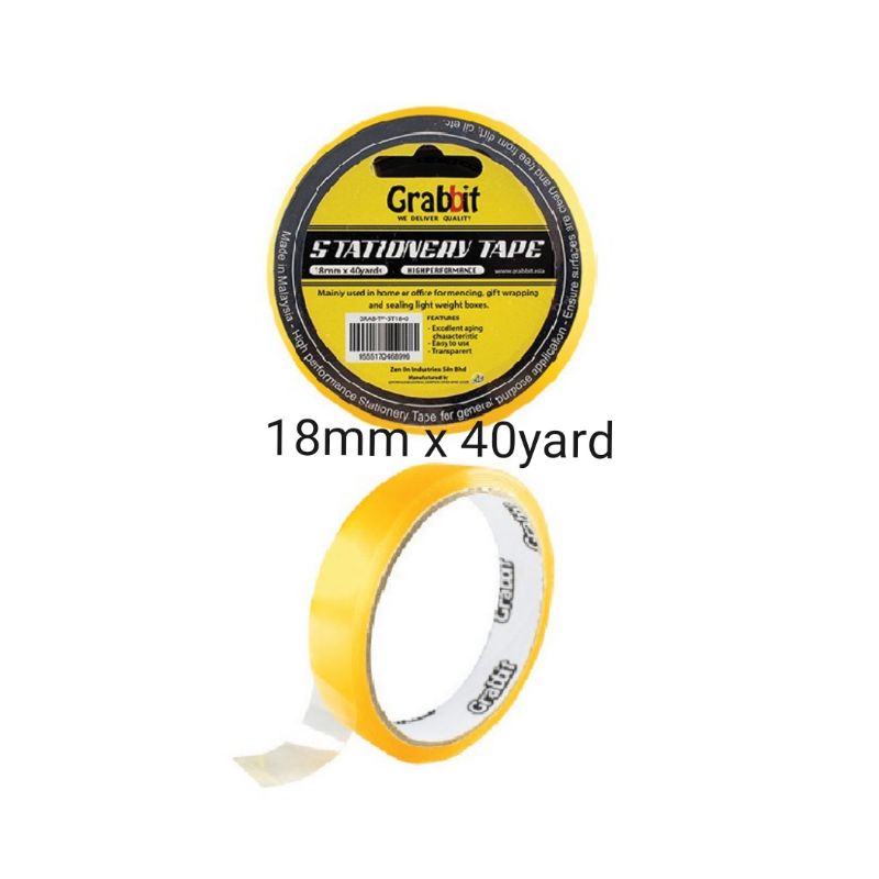 [Value Buy] Grabbit CiC Stationery Tape, School Office Transparent Tape ...