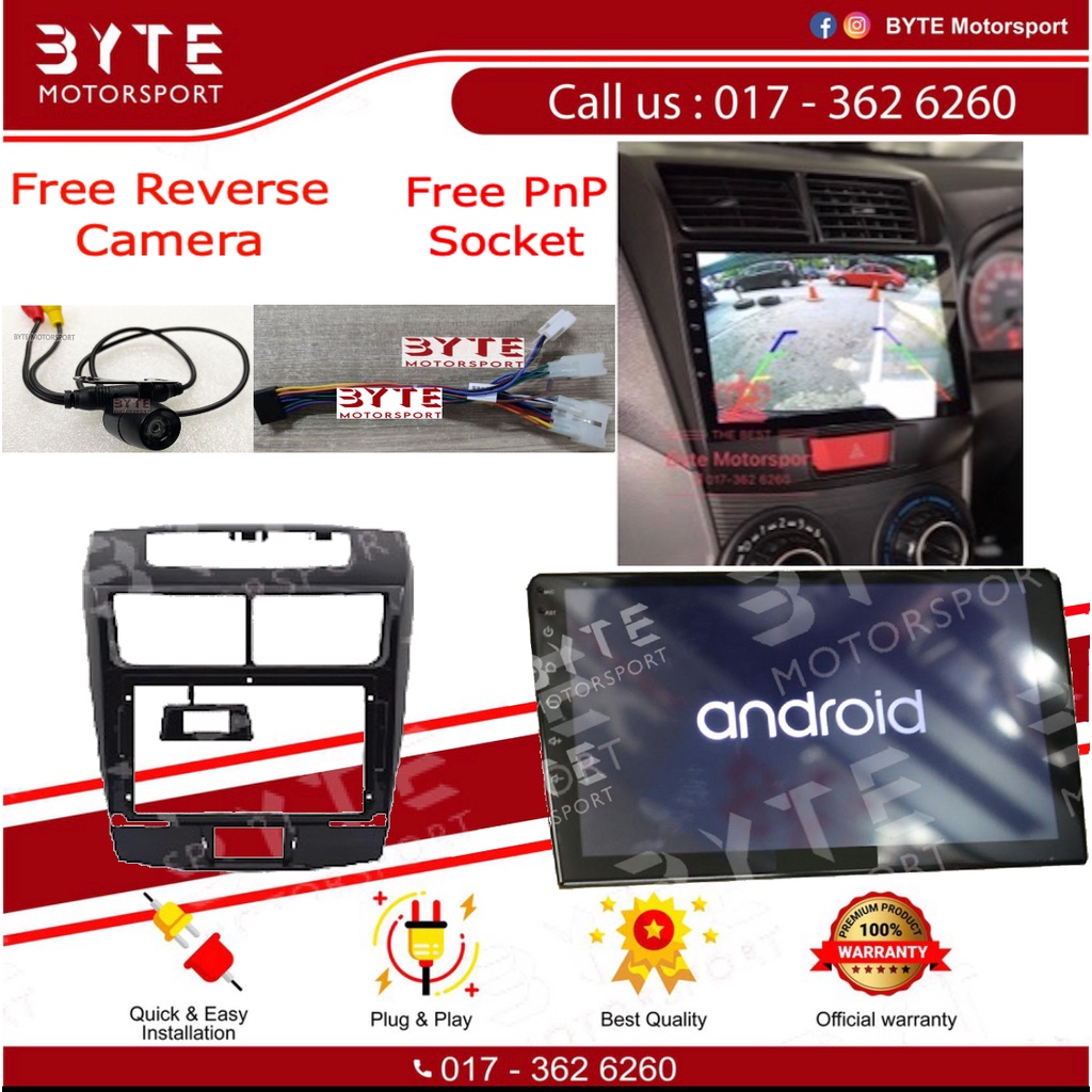 🇲🇾🔌Android Player Toyota Avanza 2011-2018 💯FOC Reverse Camera💯 🔌 ...