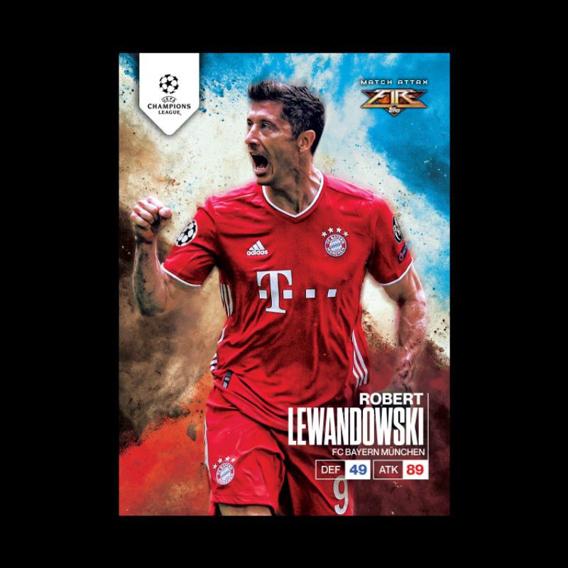 Match Attax UCL 2020/21 Robert Lewandowski Limited Edition Fire Card ...