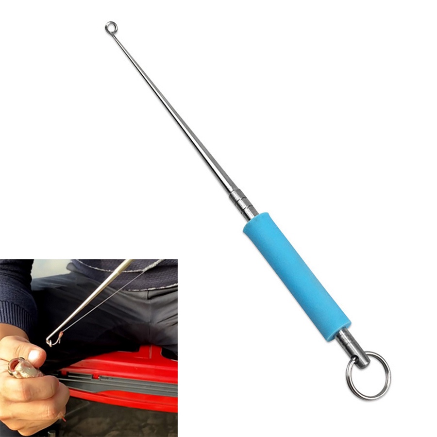 Extractor Stainless Steel Fish Hook Remover Safety Rapid Deep Throat ...
