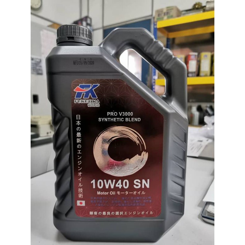 Fukuoka Pro V3000 10W40 SN Semi Synthetic Motor Oil | Shopee Malaysia