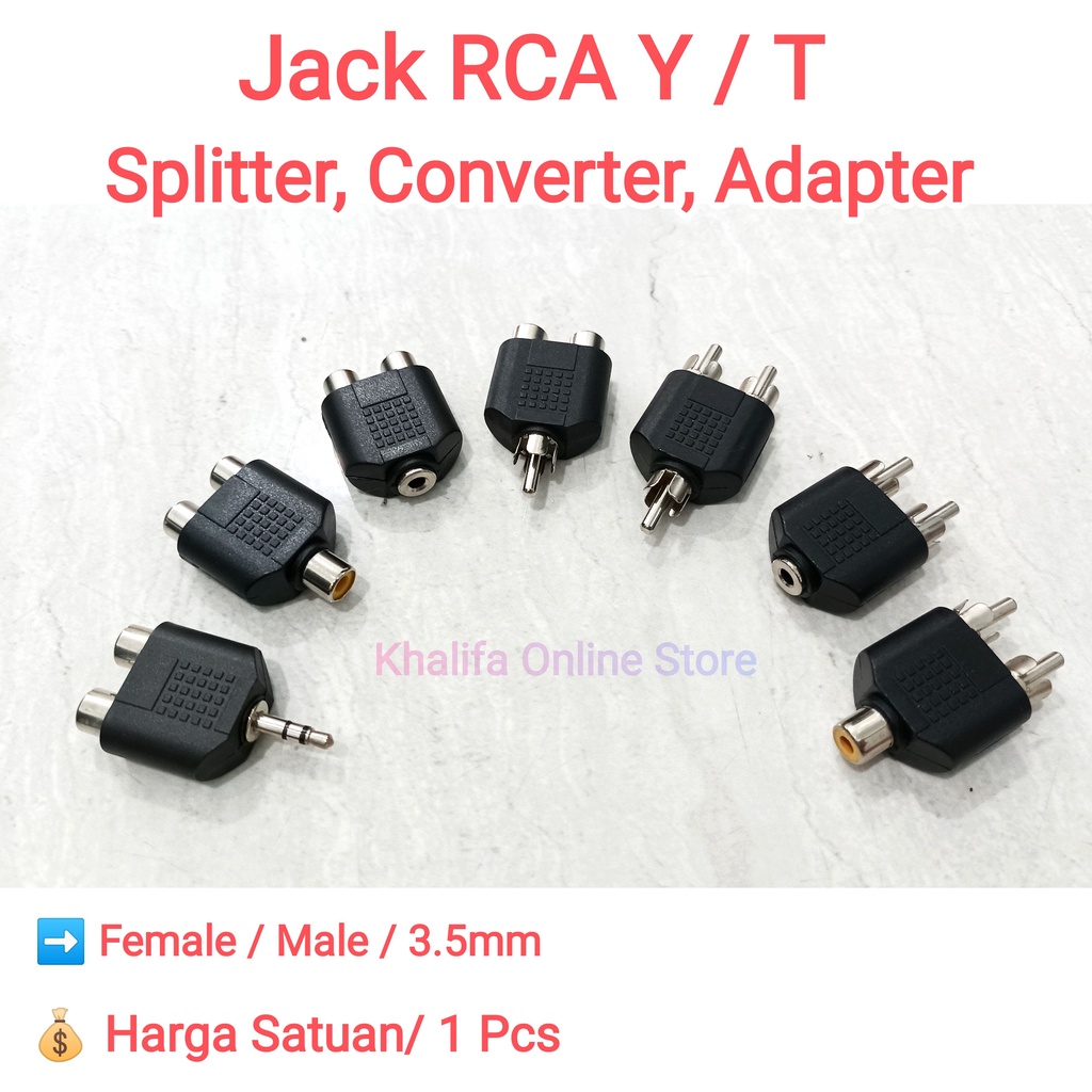 RCA Jack Plug Mini Splitter Sepliter Splitter TY Branch Converter ...