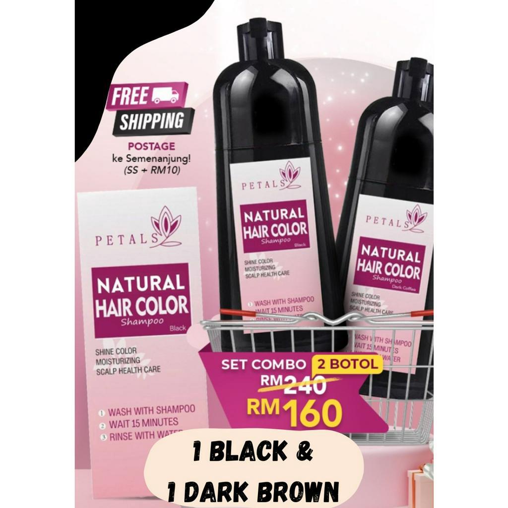 ALL (HOT SALES) PETALS MENOWONE HAIR COLOR SHAMPOO HILANGKAN WARNA ...