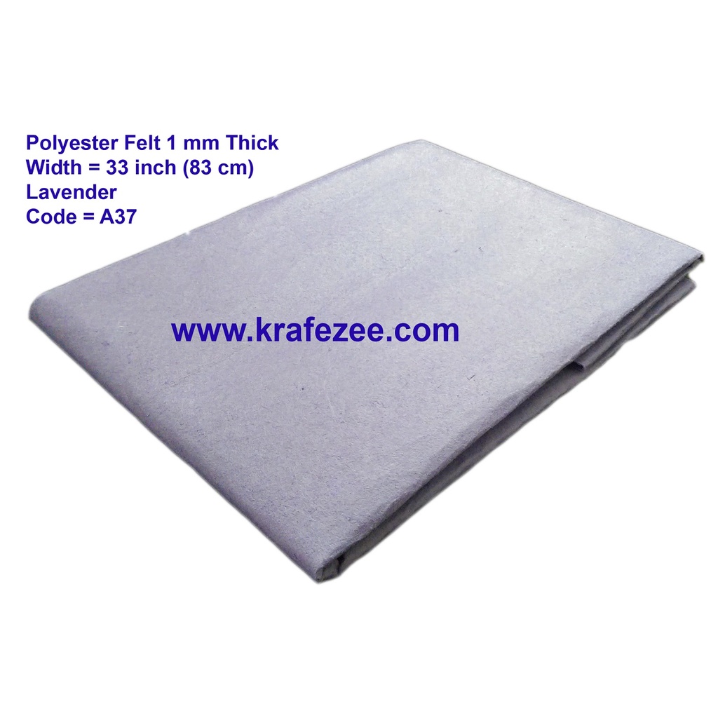 Kain Poly Felt Nipis Poly Felt Fabric 1mm - Lavender (1 meter) | Shopee ...