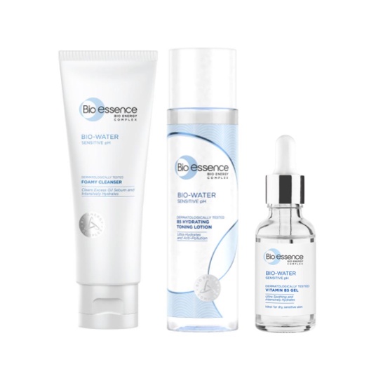 Bio-Essence Bio-Water Cleanser + Vitamin B5 Gel + B5 Hydrating Toning ...