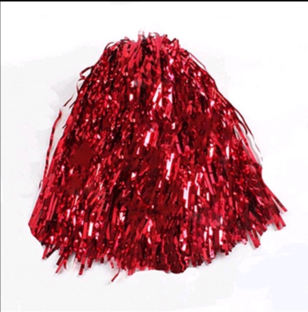 pom pom Cheerleader Pair(2pcs) Cheer Sports Metalic Cheerleader Dance ...