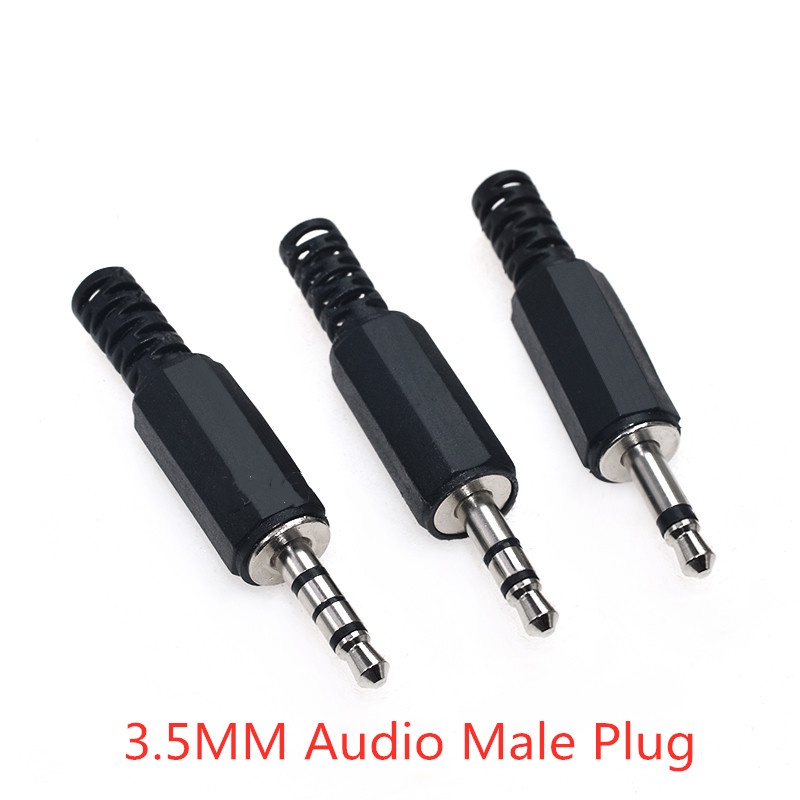 5PCS 3.5mm 1/8 "Single/Double Channel Stereo Plug Welding Type Audio ...