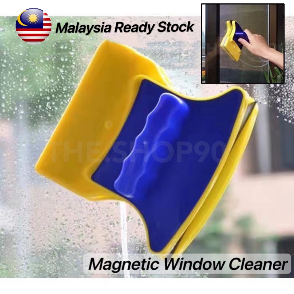 READY STOCK DOUBLE FACED MAGNETIC GLASS WINDOW CLEANER (Safety Method ...