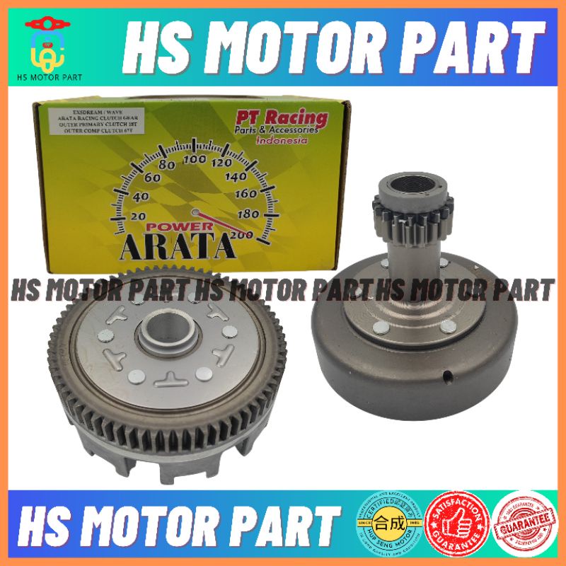 HSMOTORPART Arata Heavy Duty Clutch Racing Complete Set Ex5 Dream / W100,Hyper Clutch Arata,Auto ...