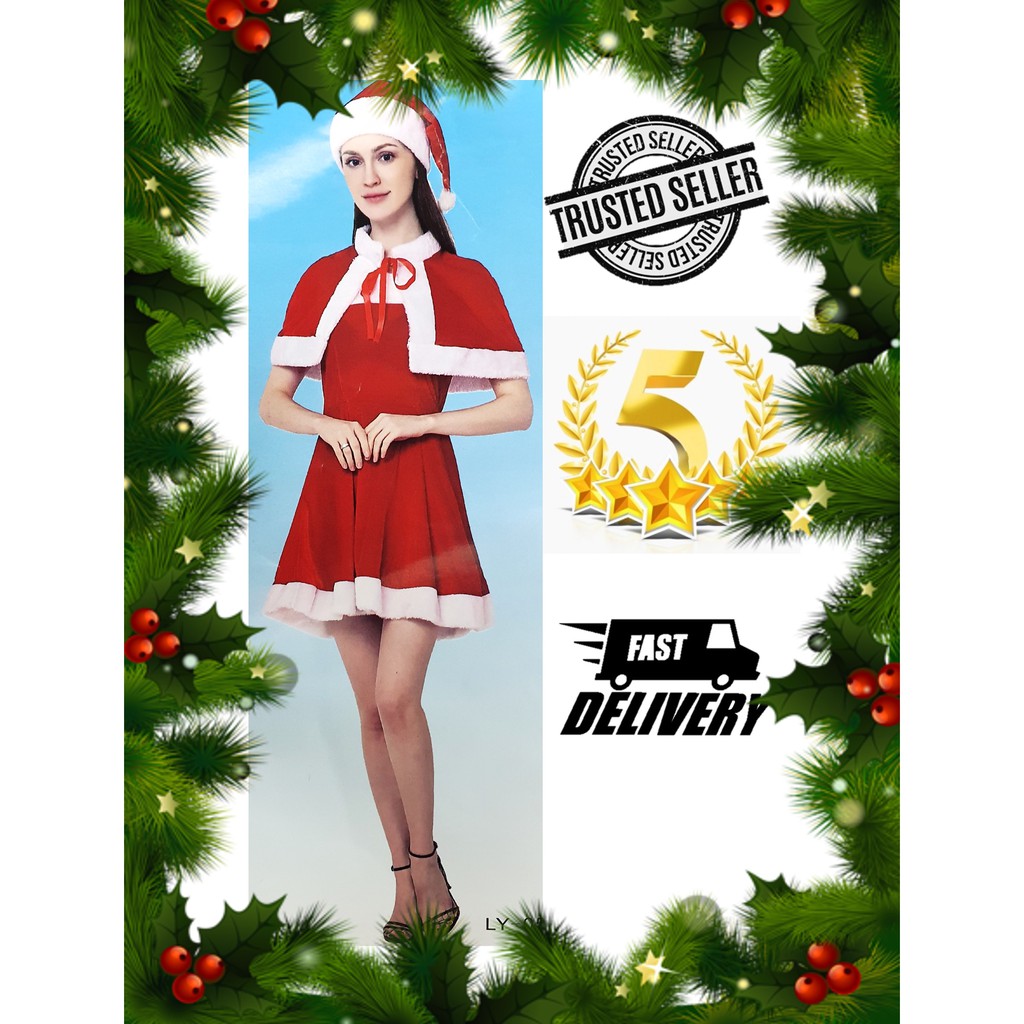 [ CPS ] Christmas- Santarina Costume - For Adult (1 Size Fit All) LY ...