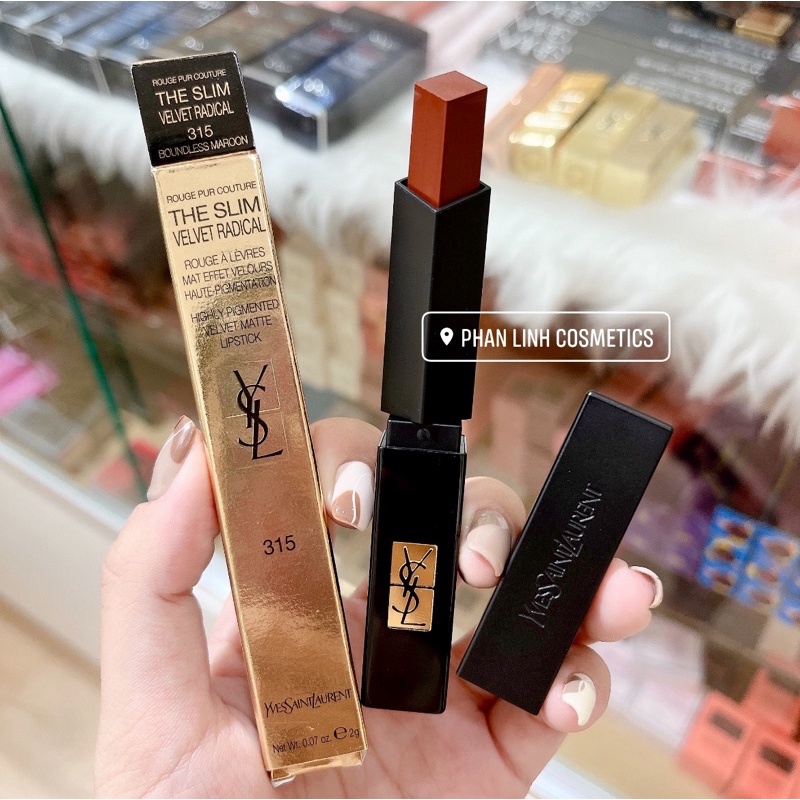 Ysl Slim Velvet Radical 315 Boundless Maroon Lipstick | Shopee Malaysia