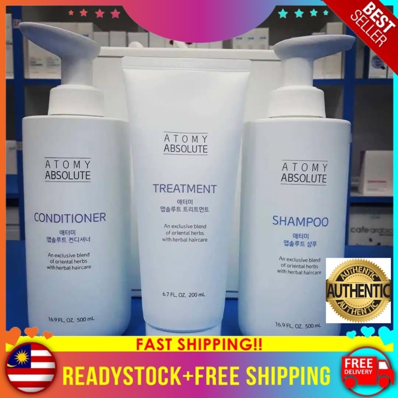 Ready Stock KL Atomy Korea Absolute Shampoo & Conditioner & Treatment ...