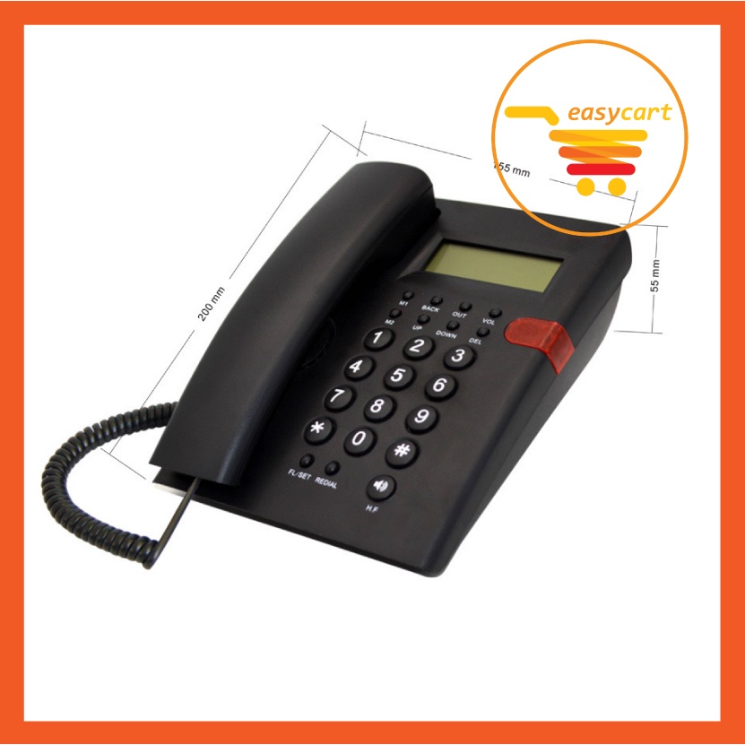 Caller ID Phone/ Loudspeaker Desktop Corded Phone/ Landline Phone ...