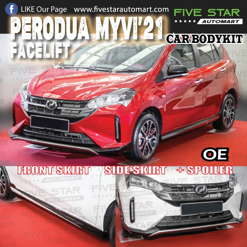 Perodua Myvi 2021 Facelift OE Full Set Bodykit ABS | Shopee Malaysia