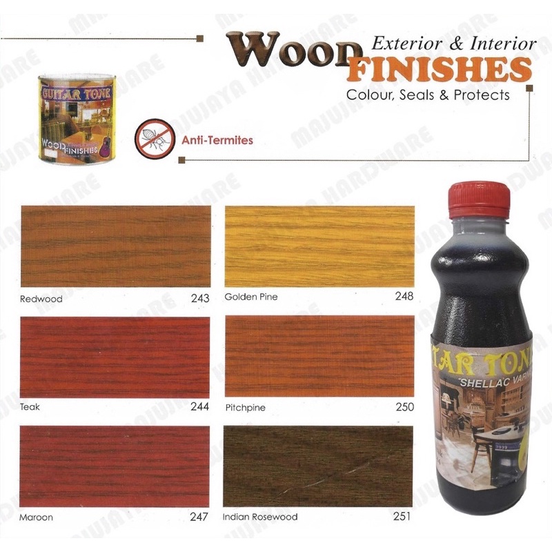 Ready Stock 400mL GUITAR TONE Wood Varnish Wood Shellac Syelek Kayu ...