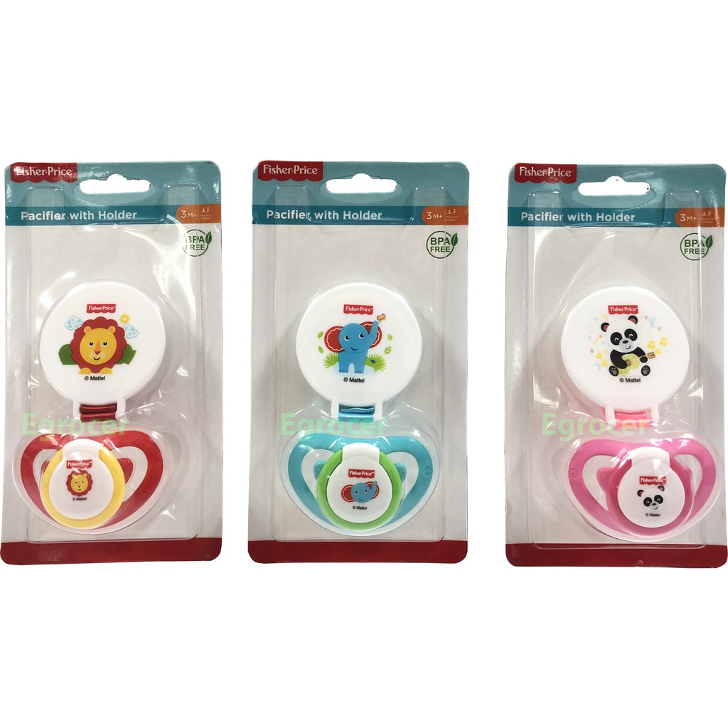 Fisher Price Pacifier With Holder 3+ Months (FP-0058) | Shopee Malaysia
