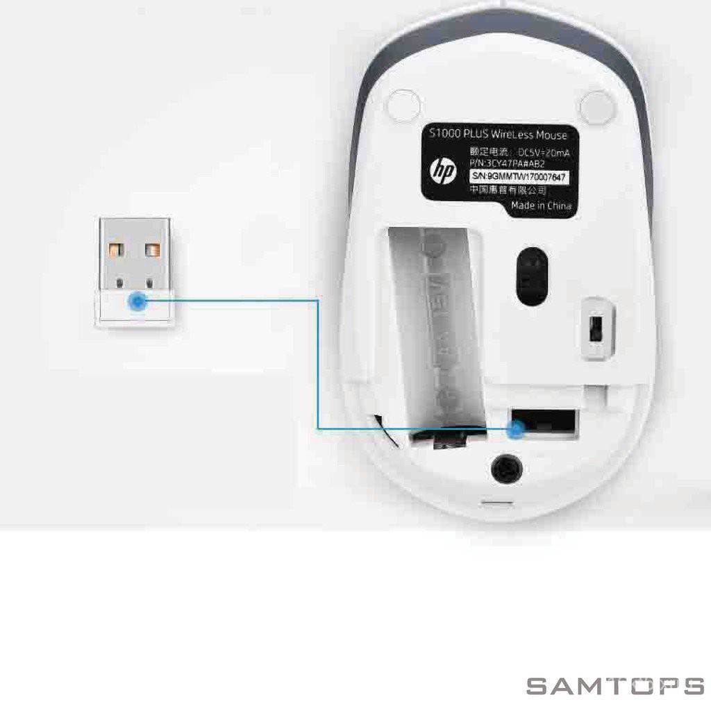 [Ready Stock] HP S1000 Plus Silent USB Wireless Computer Game Mouse ...