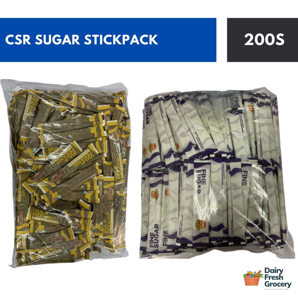 CSR Sugar Stickpack Pack Sachet Pack - 200sachet ( Fine Sugar / Brown ...