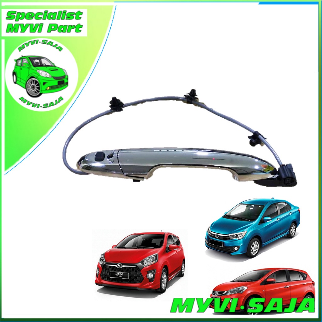 (OEM) DOOR OUTER HANDLE PERODUA BEZZA AXIA MYVI 2018+ (CHROME) | Shopee ...