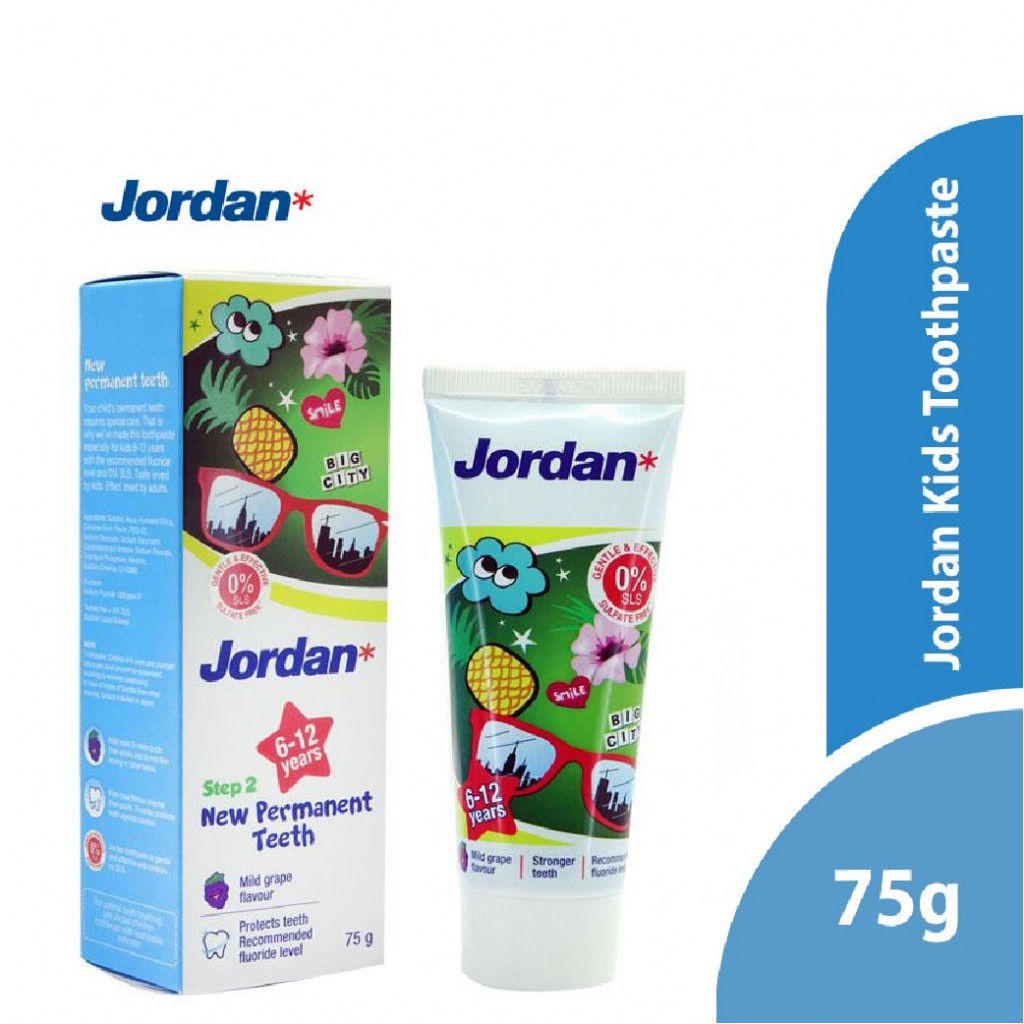 Jordan Kids Tooth Paste Step 2 (6-12 years) - 75g | Shopee Malaysia