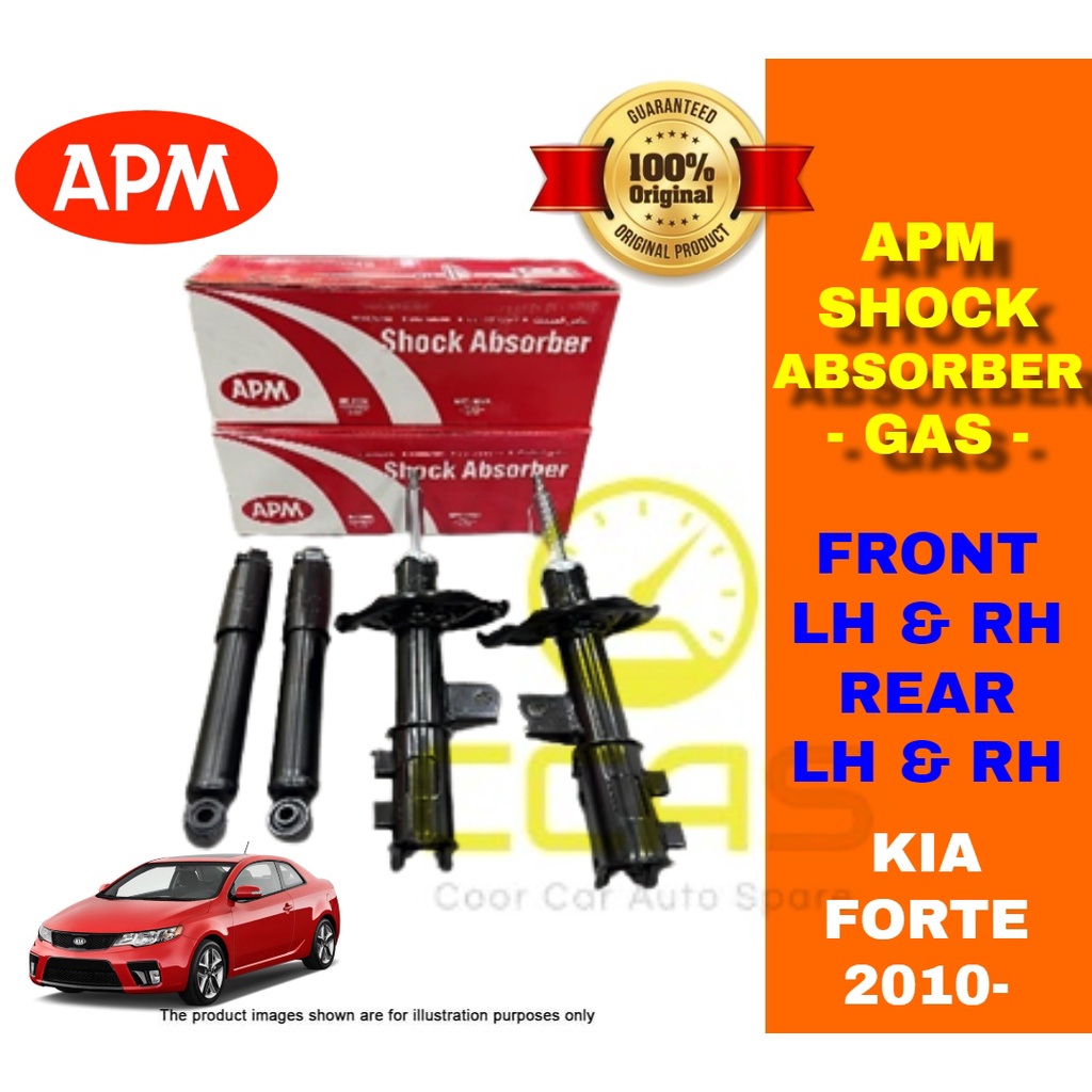 ( 100% ORIGINAL APM ) KIA FORTE 2010 FRONT REAR SHOCK ABSORBER ( GAS ...
