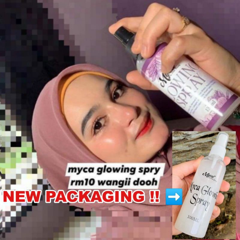 🔥 Myca Glowing Spray 🔥Setting Make Up Effect Glowing and Flawless with ...