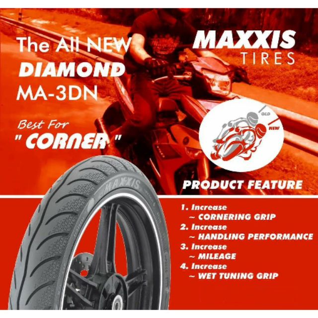 🔥NEW🔥 TAYAR MAXXIS DIAMOND MA-3D MA3D-N TL TYRE TIRE TUBELESS ( 60/80 ...