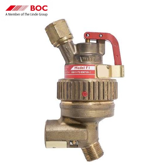 BOC Resettable Flashback Arrestor - Regulator Mounted (Oxy & Acty ...