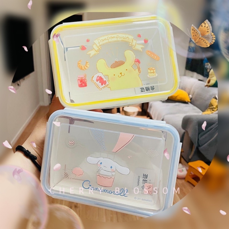 Miniso Food Storage Box / 900ML Suitable For Microwave 四边扣 便当盒 饭盒 ...