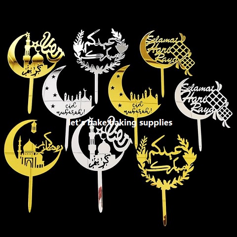 Selamat Hari Raya Cake Topper Eid Mubarak Cake topper decoration tag ...
