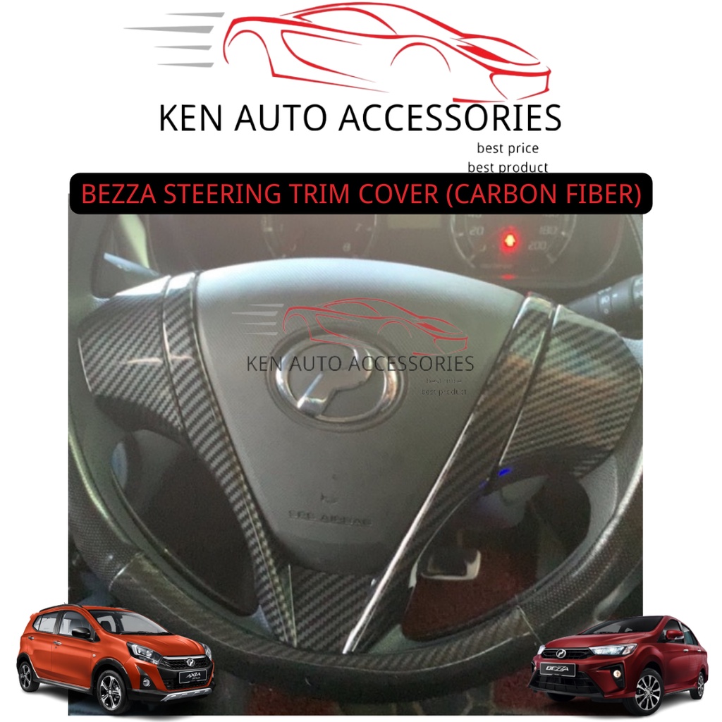 PERODUA BEZZA 2016-2023 & AXIA 2014-2022 STEERING COVER & STEERING TRIM ...