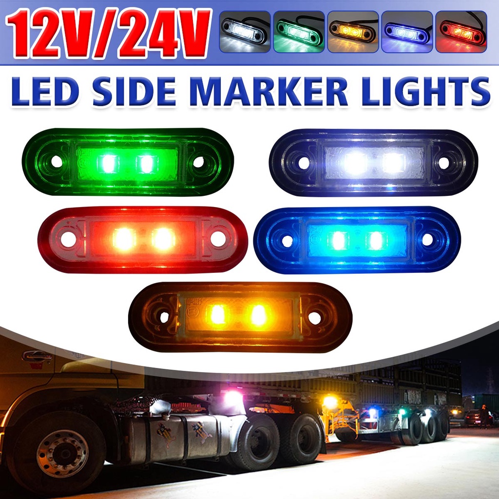 1Pcs 12/24V led light car FLUSH FIT LED SIDE MARKER LIGHT For KELSA BAR ...