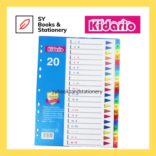 KIDARIO A4 11 Holes PP Plastic Index Divider Suitable for Ring File ...