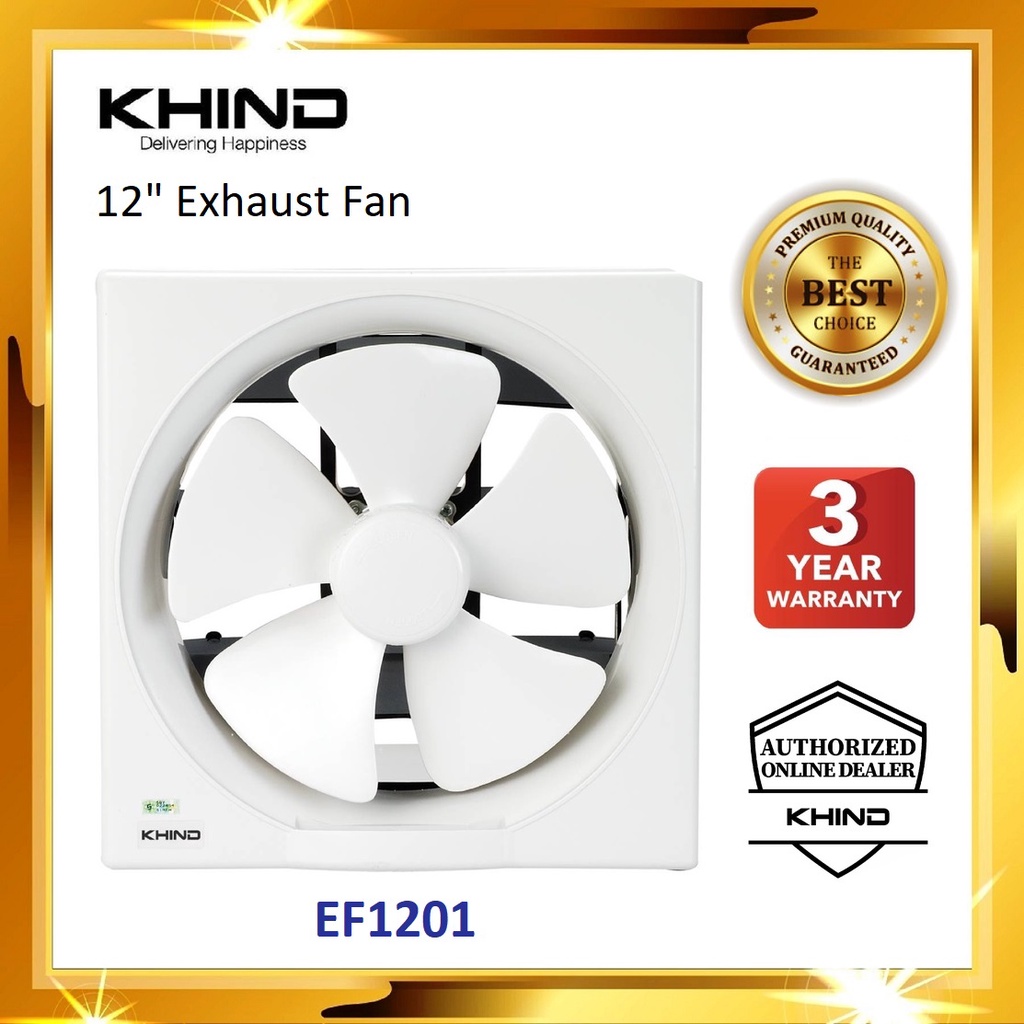 Khind Exhaust Fan 12" EF1201 white WALL TYPE VENTILATION FAN white ...